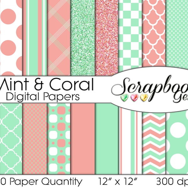 Coral Papers - Etsy