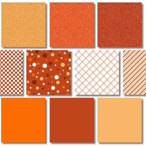 THE ORANGES Coordinated Digital Papers, 20 Papers, 12" X 12", High ...