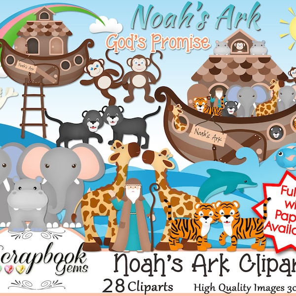 Noahs Ark Clipart - Etsy