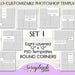Rounded Corner Photo Templates SET 1 Eight 12 X | Etsy
