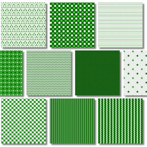 THE GREENS Coordinated Digital Papers, 20 Papers, 12" X 12", High ...