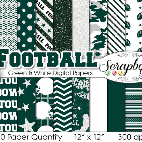 Football Digital Papers Purple & Yellow 20 Pieces 12 X - Etsy