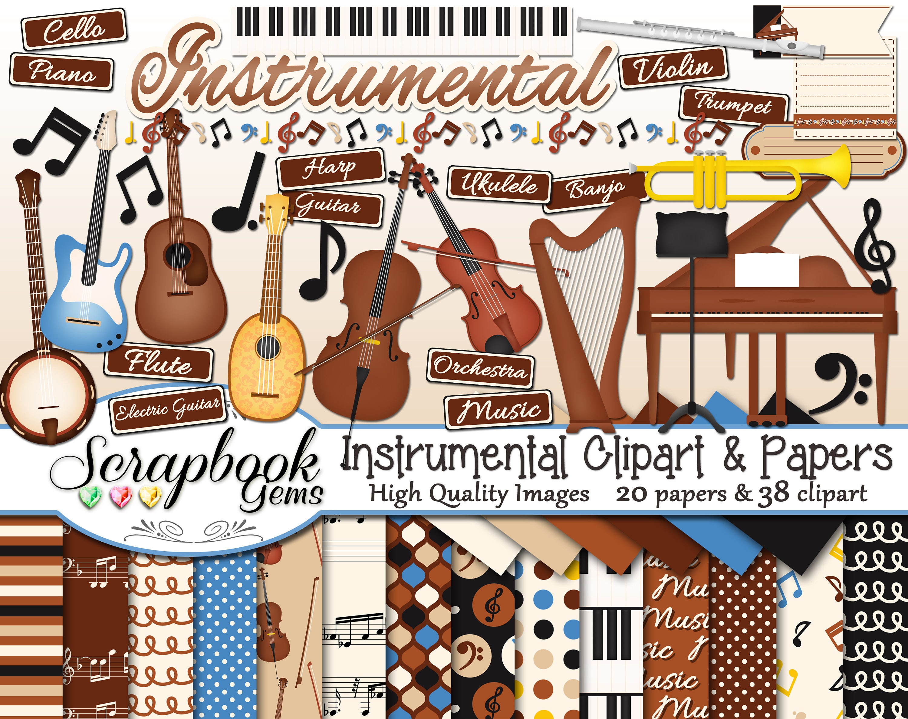 Orchestra String Instruments Clipart