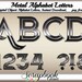 Pewter Metal Letters & Numbers Digital Clipart 42 High - Etsy