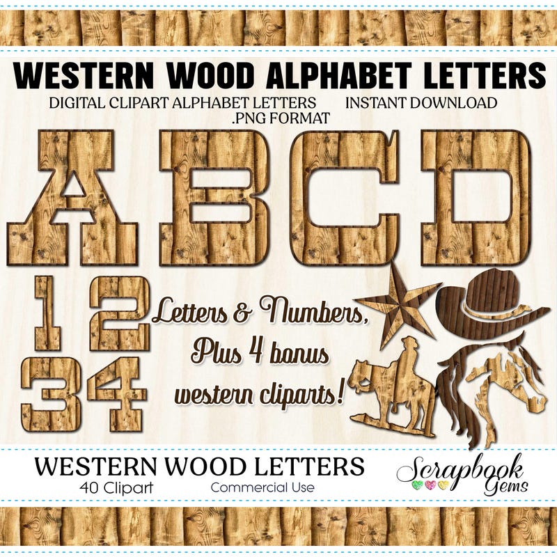 Western Letters - Etsy