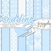 Pale Blue Wedding Floral Digital Papers , 19 Pieces 12" X 12", High ...