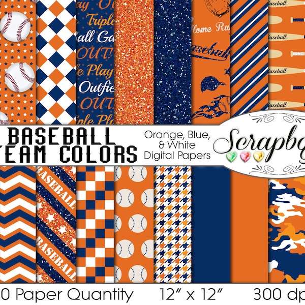 Navy Blue and Orange - Etsy