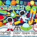 OUTER SPACE Clipart & Papers Kit, 26 Png Clipart Files, 20 Jpeg Paper ...