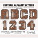 Football Sports Letters & Numbers Clipart, 36 High Quality PNG Files ...