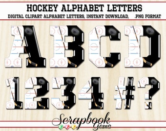 Sports Football Letters & Numbers Clipart, 40 High Quality PNG Files ...
