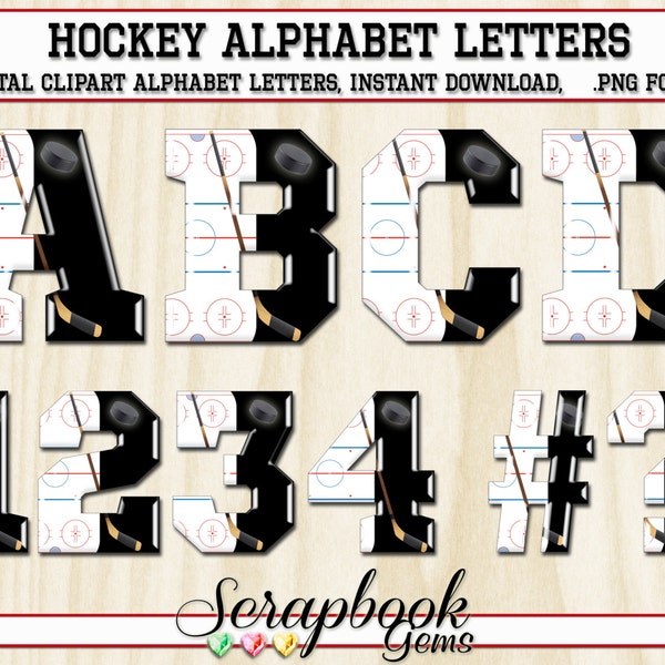 Hockey Letters - Etsy
