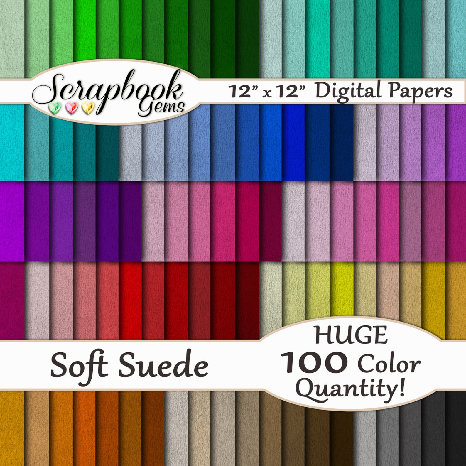 100 Soft Suede Fabric Digital Papers 100 Pieces 12 X | Etsy