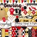 BOWLING Clipart and Papers Kit, 22 Png Clip Arts, 18 Jpeg Papers ...