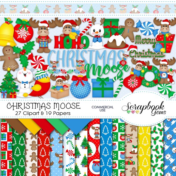 Moose Clipart - Etsy