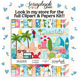 SEASIDE Digital Papers, 24 Pieces, 12" X 12", High Quality Jpegs ...