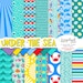 UNDER THE SEA Clipart and Papers Kit, 32 Png Clip Arts, 21 Jpeg Papers ...