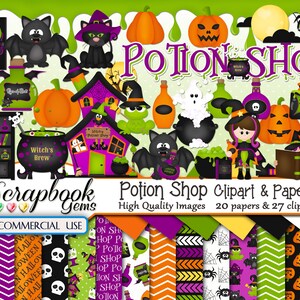 HAPPY HALLOWEEN BUNDLE - 3 Kits in 1, 87 Cliparts & 60 Papers, Instant ...