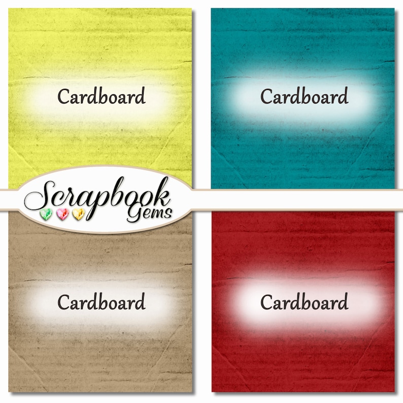 100 Cardboard Style Digital Paper 100 Pieces 12 X | Etsy