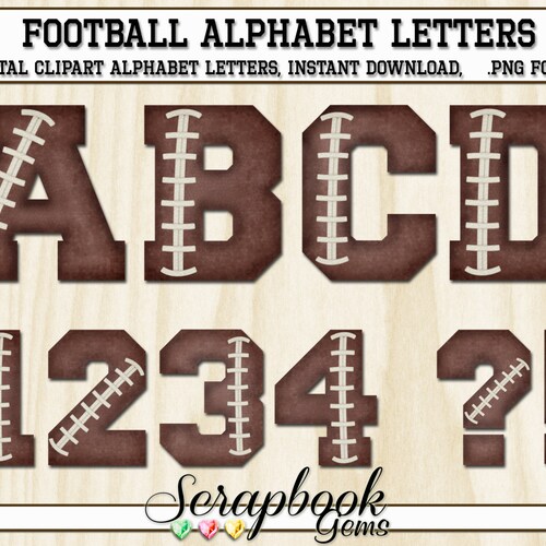 Football Numbers Clip Art / Cutting Files Svg Eps Dxf Png - Etsy
