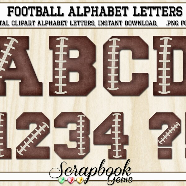 Football Letters - Etsy