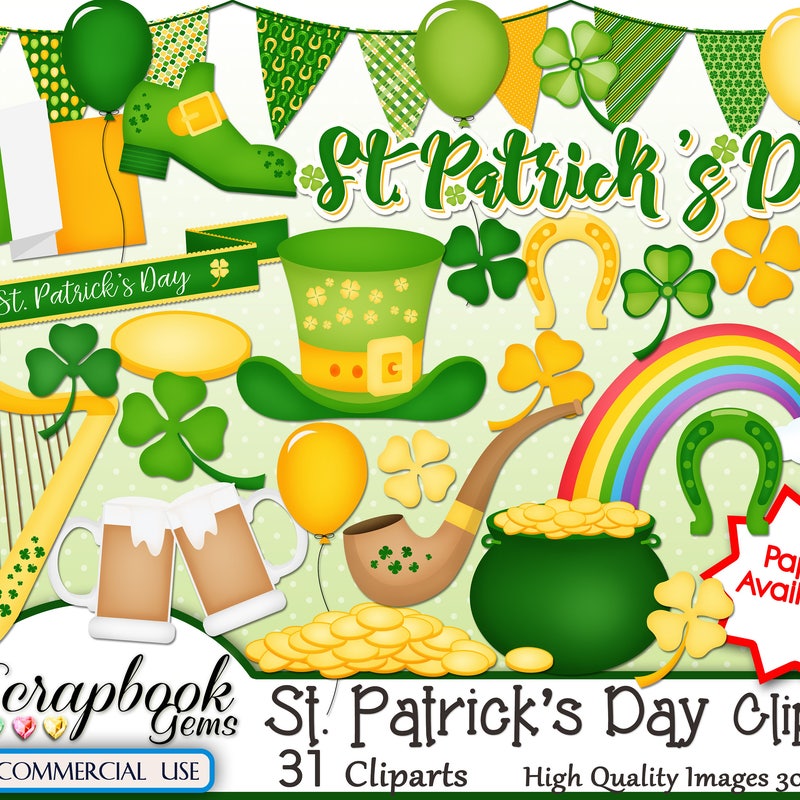 St Patricks Clip Art - Etsy