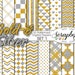White, Silver, & Gold Digital Papers SET 1, 16 Pieces 12" X 12", High ...