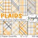Patriotic PLAID Red & Blue Digital Papers, 12 Pieces, 12 X 12, High ...