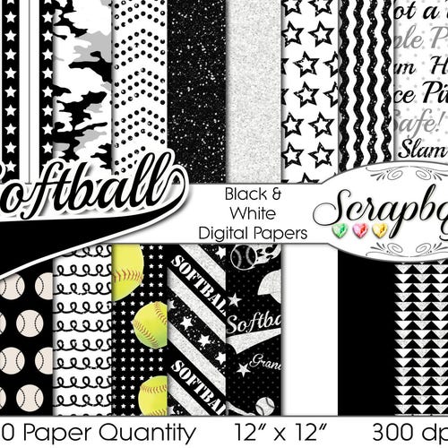 Baseball Digital Papers Navy Blue & White 20 Pieces 12 - Etsy