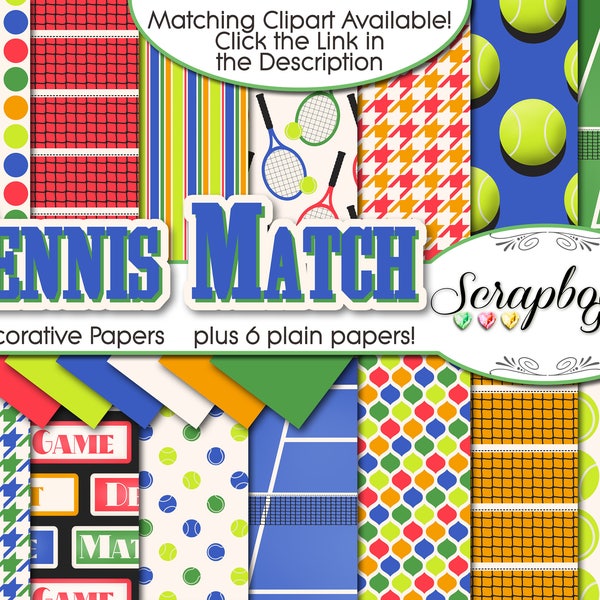 Tennis Digital Paper - Etsy