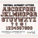 Sports Football Letters & Numbers Clipart, 40 High Quality PNG Files ...