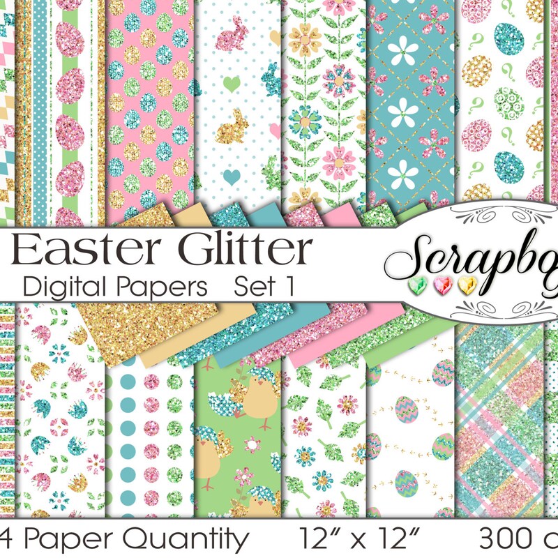 12 X 12 Easter Scrapbook Paper - Etsy