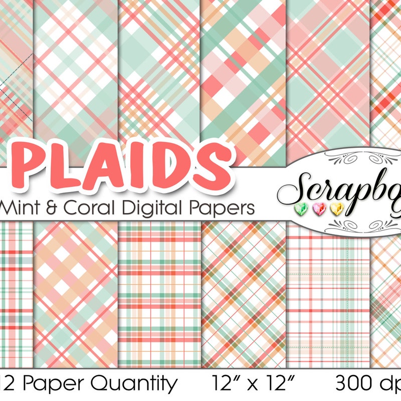 Mint and Coral - Etsy