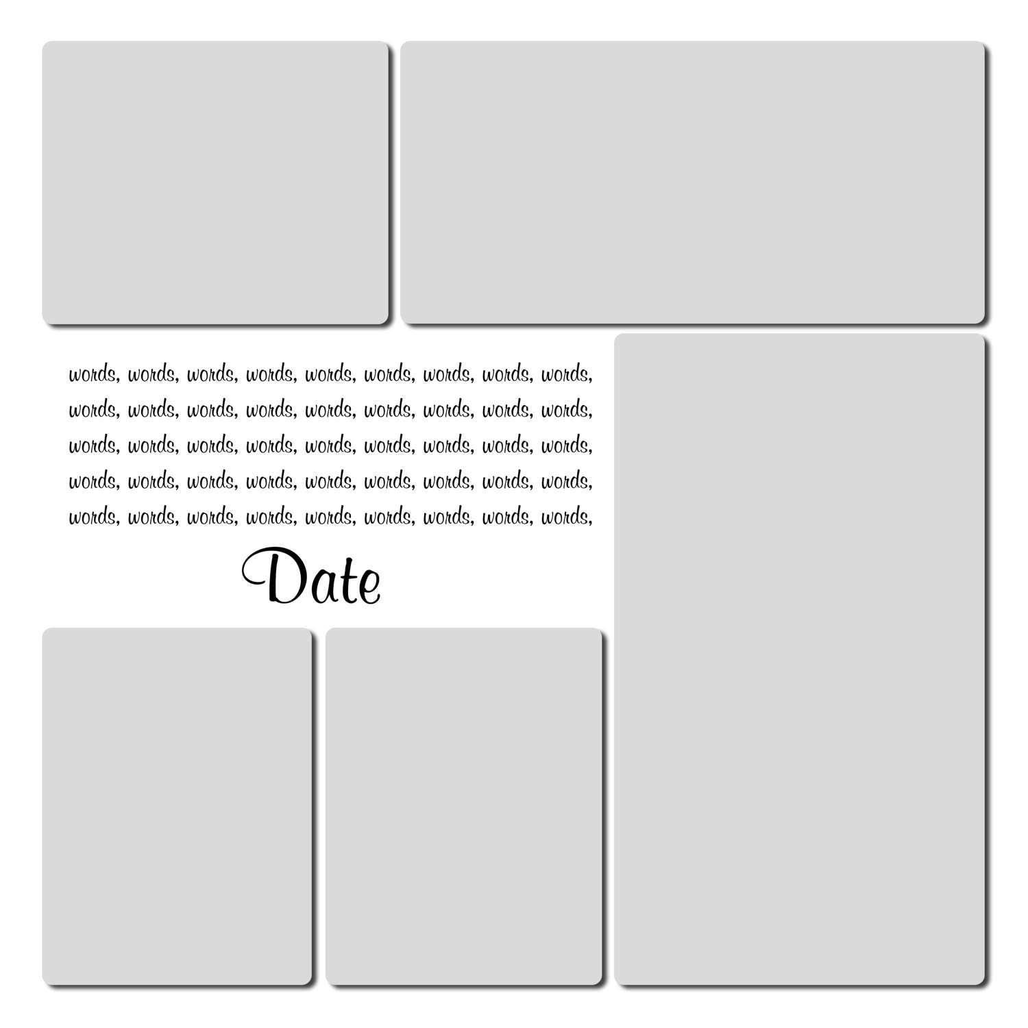 Rounded Corner Photo Templates SET 1 Eight 12 X - Etsy