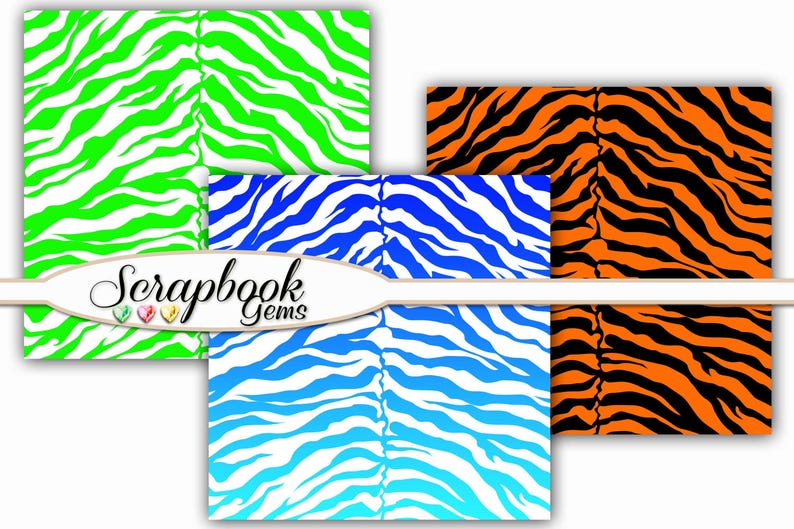 TIGER BRIGHT Digital Papers, 49 Pieces, Including Gradient Ombre Papers ...