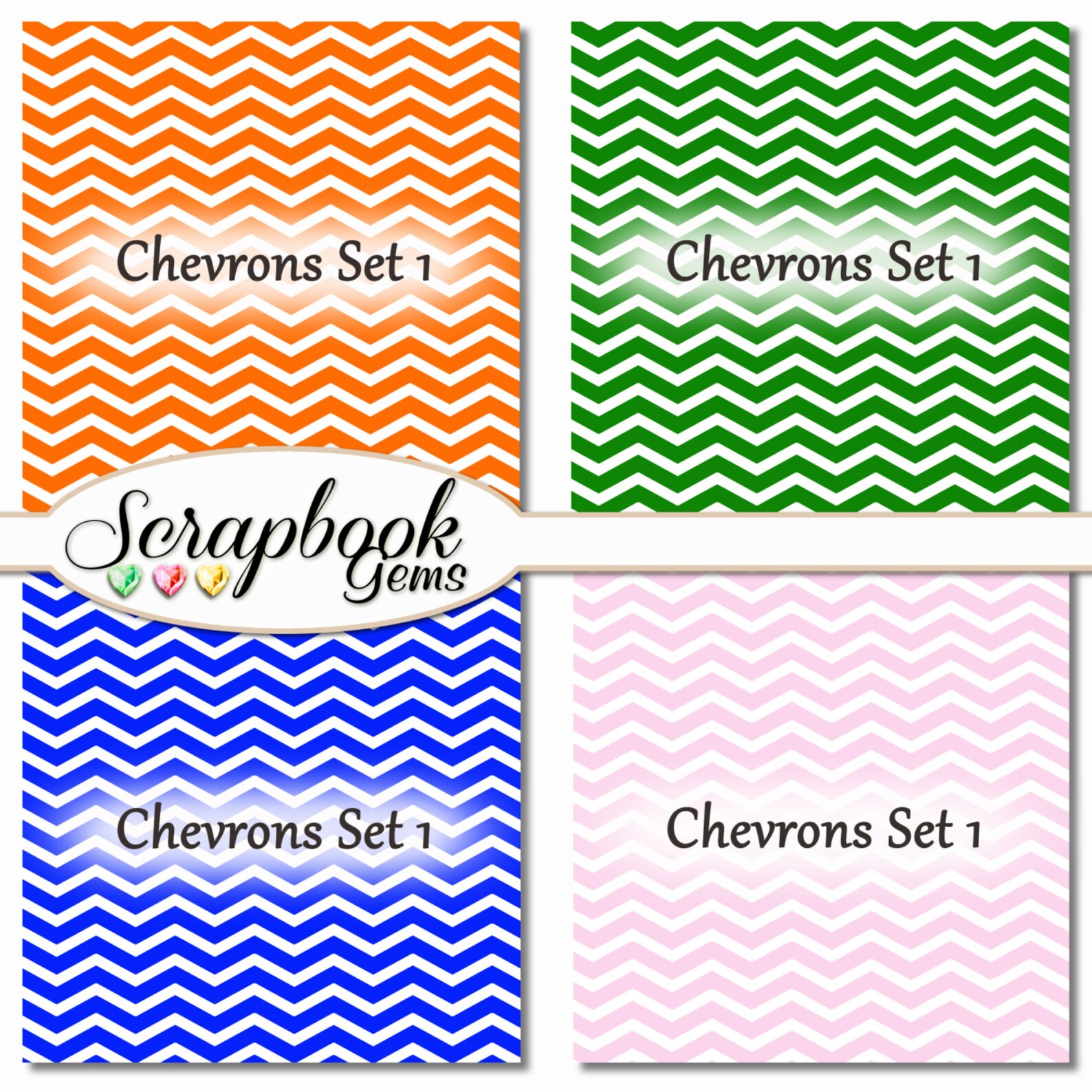 100 Chevrons (set 1) Digital Papers, 100 Pieces, 12" X 12", 300 Dpi ...