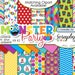 MONSTER PARTY Kit 2 Clipart and Papers Kit, 27 Png Clip Arts, 22 Jpeg ...