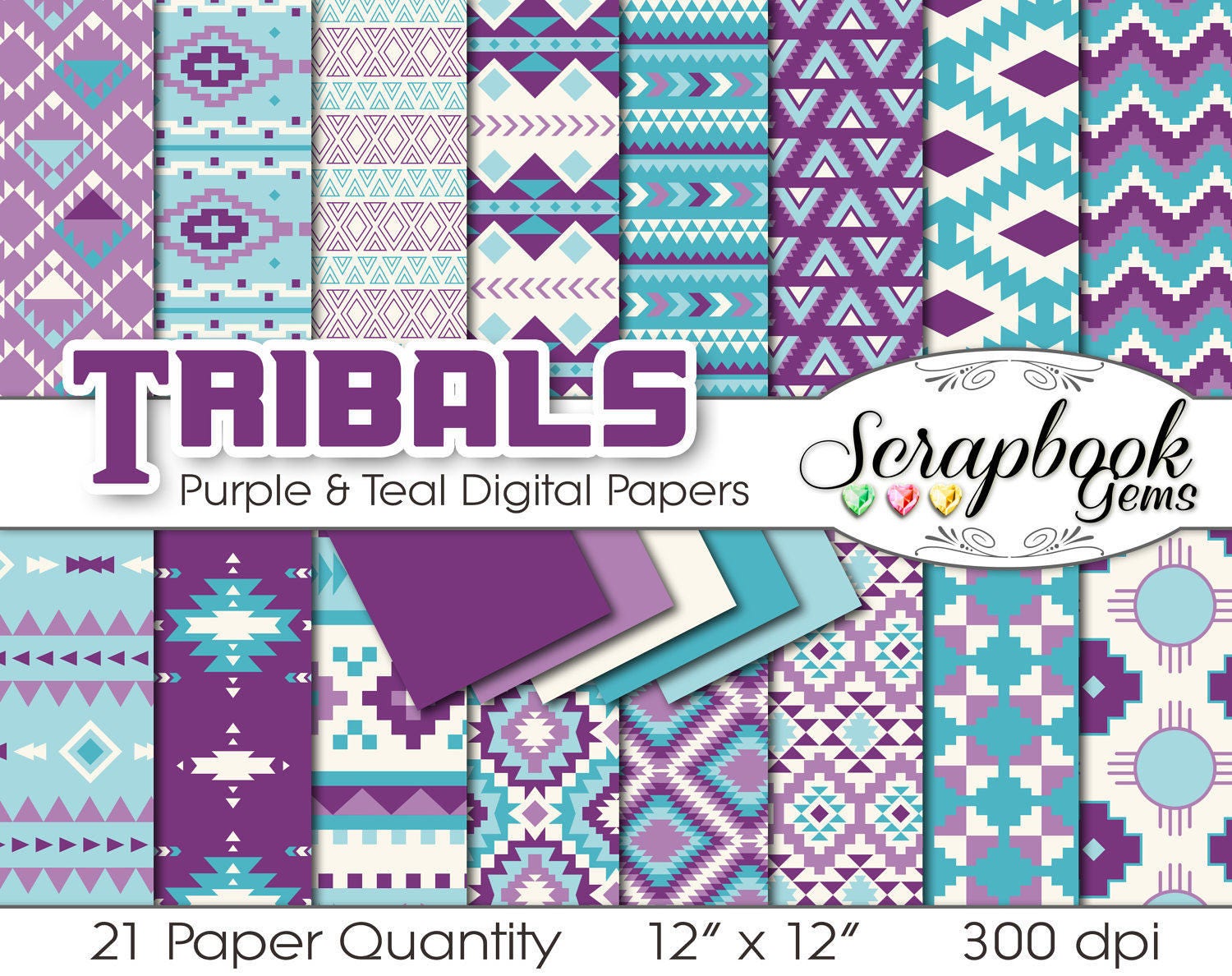 Purple Aztec Pattern