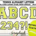 Sports Tennis Letters & Numbers Clipart, 40 High Quality PNG Files ...