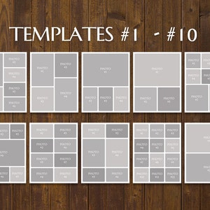 TWENTY 20 11 X 14 Digital Photo Collages / Storyboard Templates, PSD ...