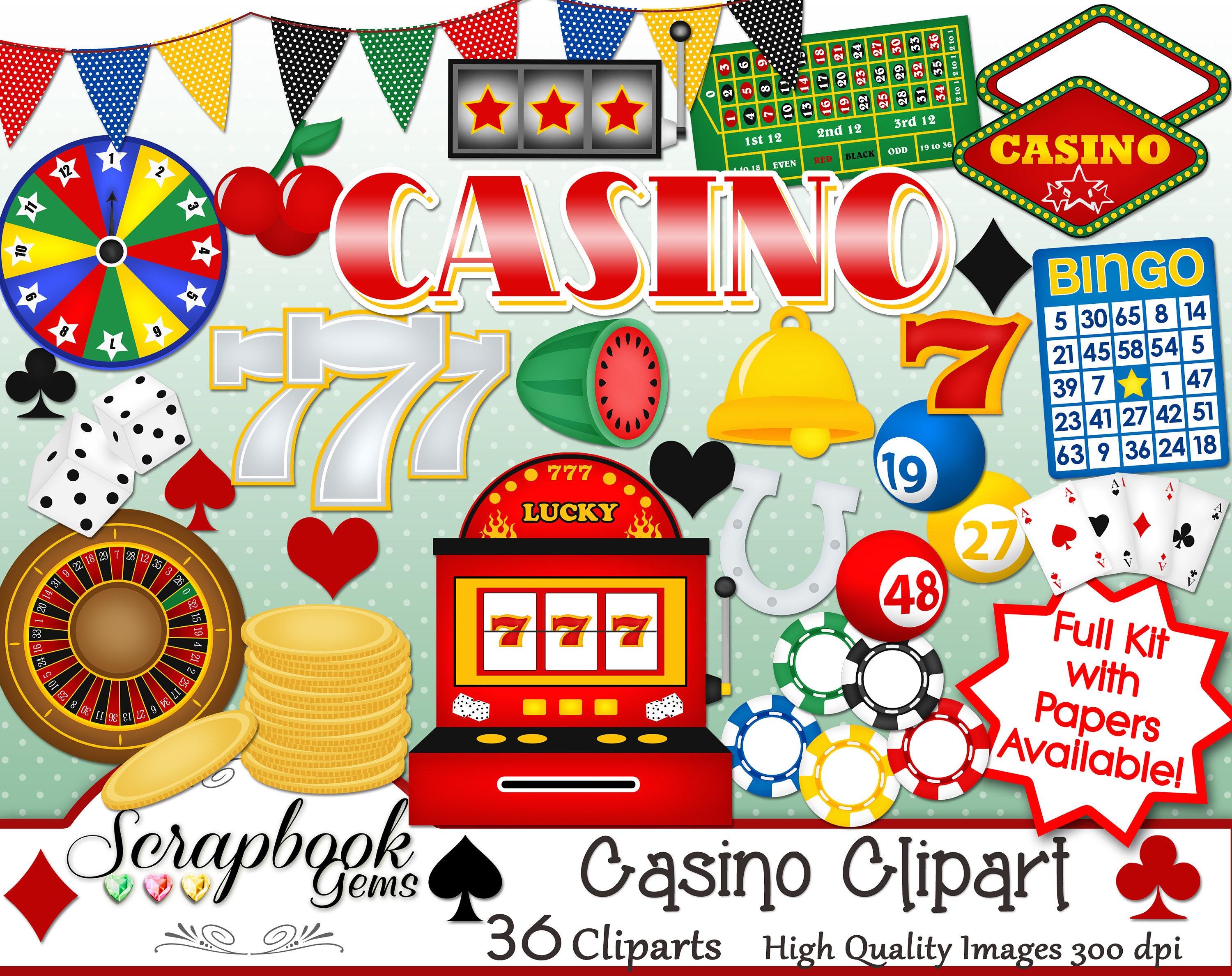Vegas Gambling Clip Art