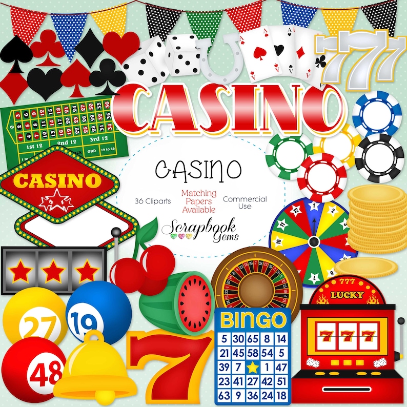 CASINO Clipart, 36 archivos PNG Clipart Descarga instantánea máquina ...