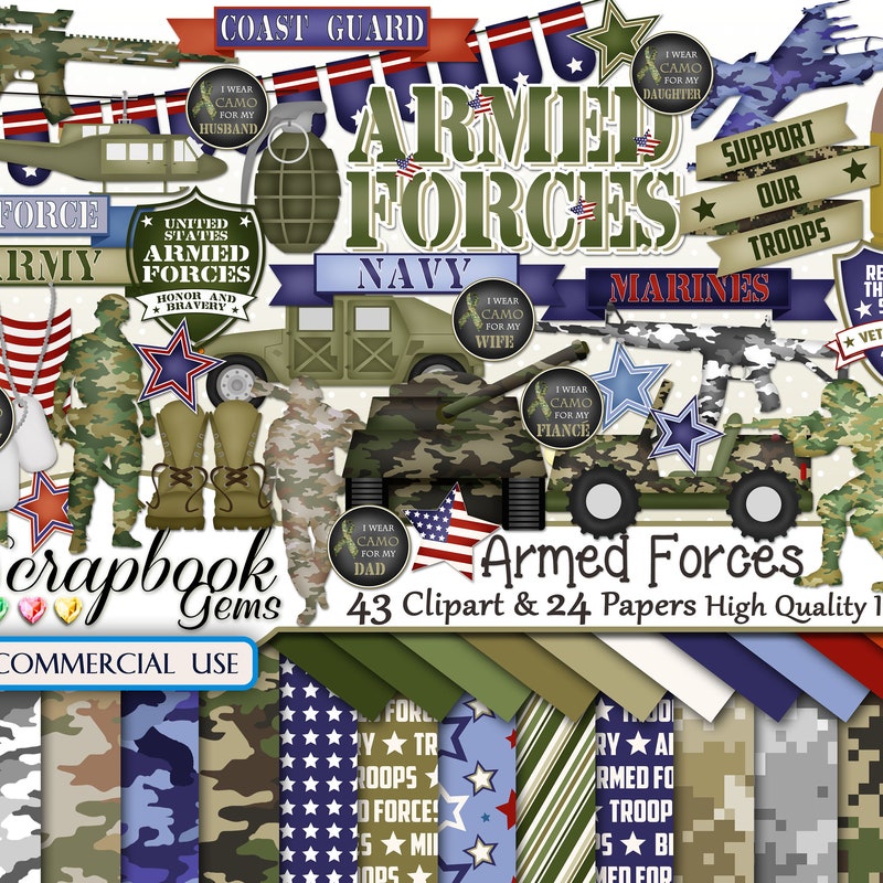 Military Scrapbooking Kit - Etsy