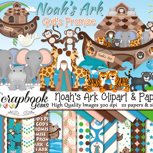 Noahs Ark Clipart - Etsy