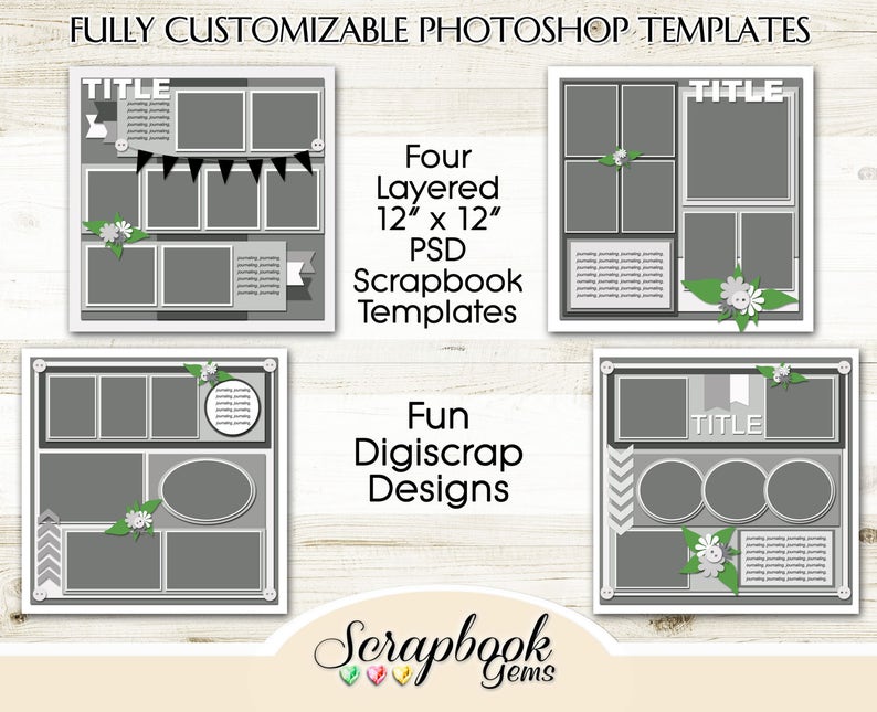 Digital Layered Photo Templates 12 X 12 PSD - Etsy Canada