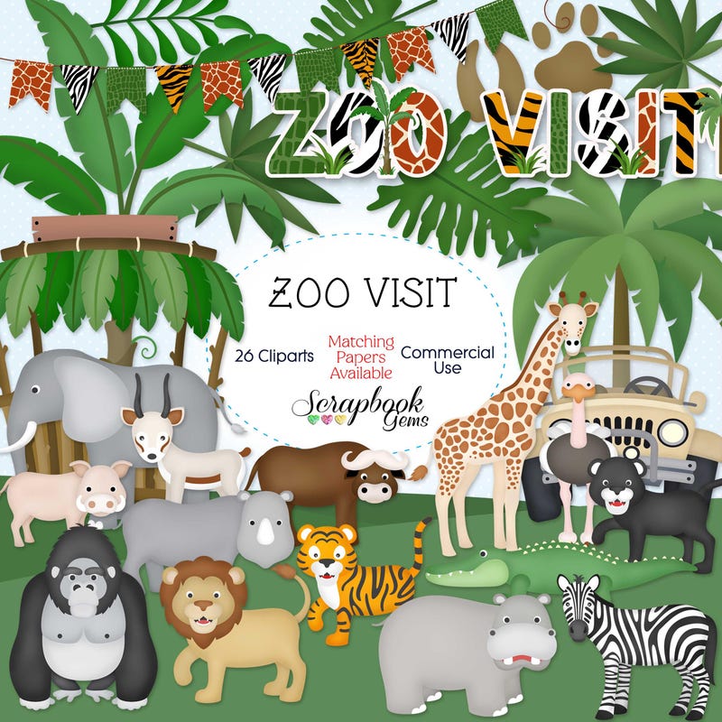 Zoo Clipart - Etsy