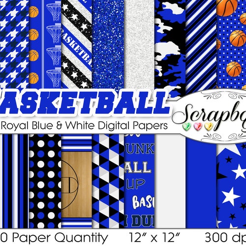 Basketball Digital Paper Commercial Use Scrapbook Papers - Etsy