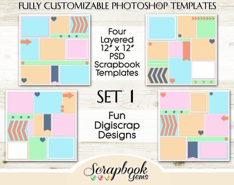 12 Photo Templates Photo Collage Template Photoshop Collage - Etsy Israel