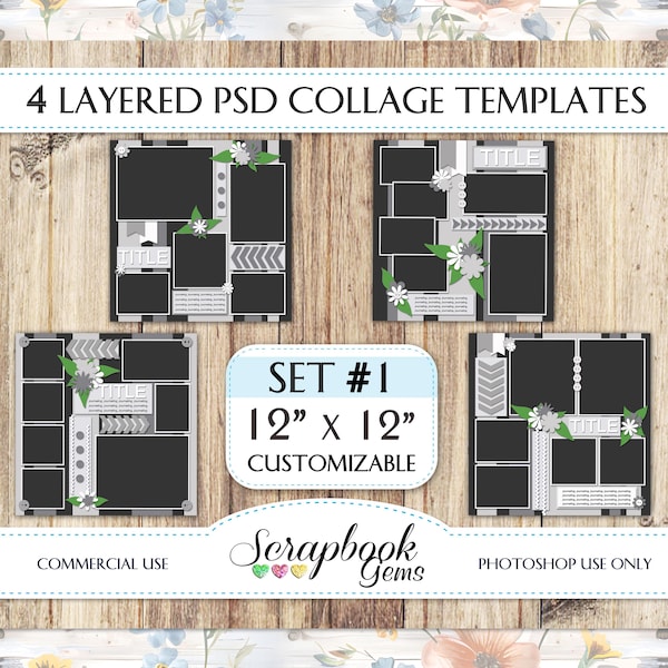 Scrapbook Layouts 12 X 12 - Etsy