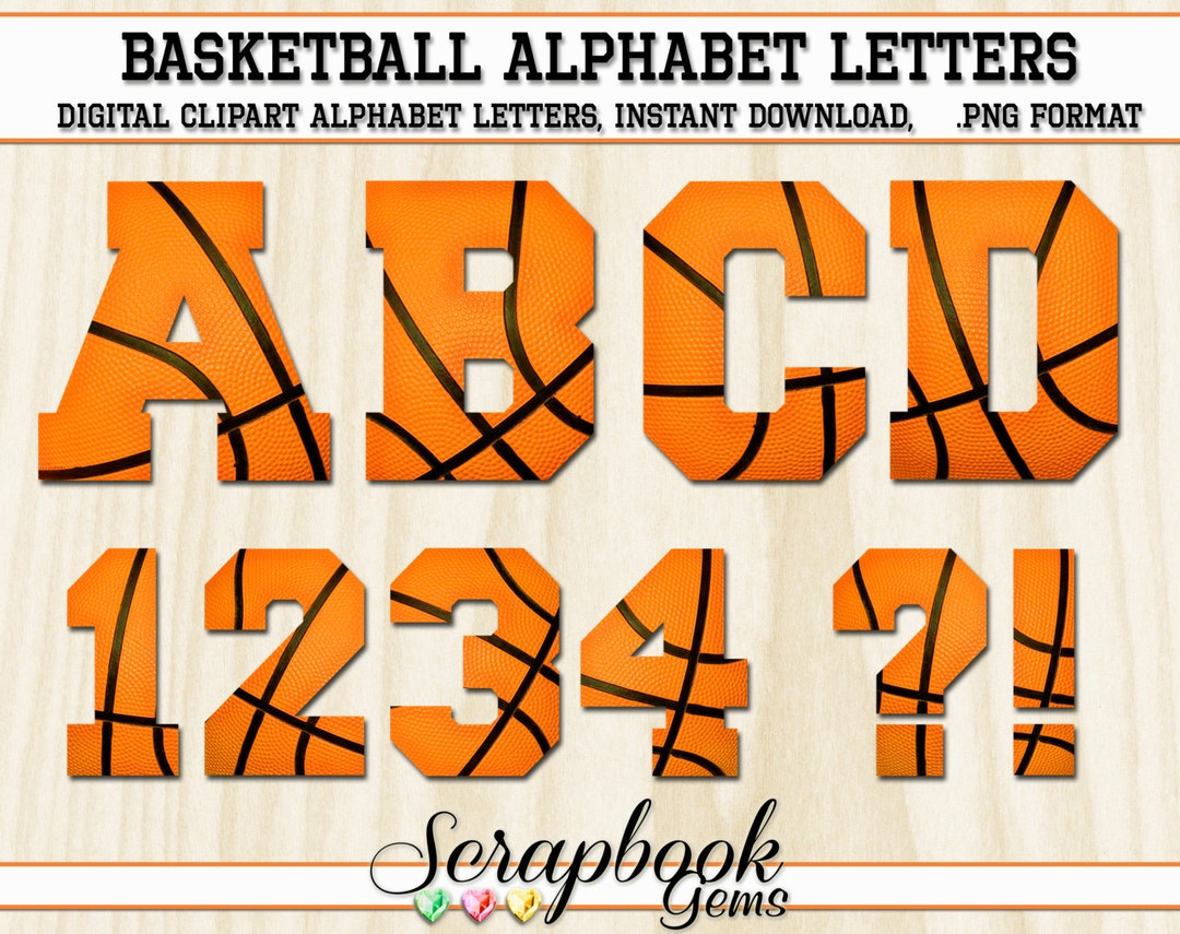 Deportes baloncesto Letras y números Clipart 40 de alta - Etsy España