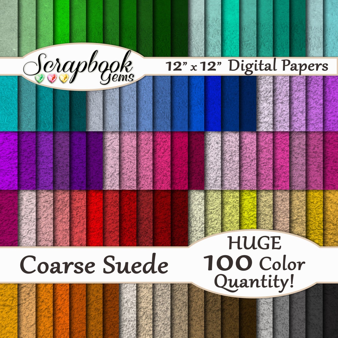 100 Coarse Suede Fabric Digital Papers, 100 Pieces, 12" X 12", 300 Dpi ...